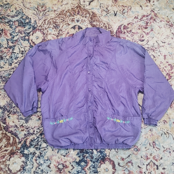 Jump USA | Jackets & Coats | Vintage Purple Track Jacket Bomber ...